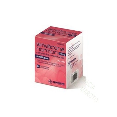 SIMETICONA NORMON 40 MG COMPRIMIDOS MASTICABLES , 30 COMPRIMIDOS ...